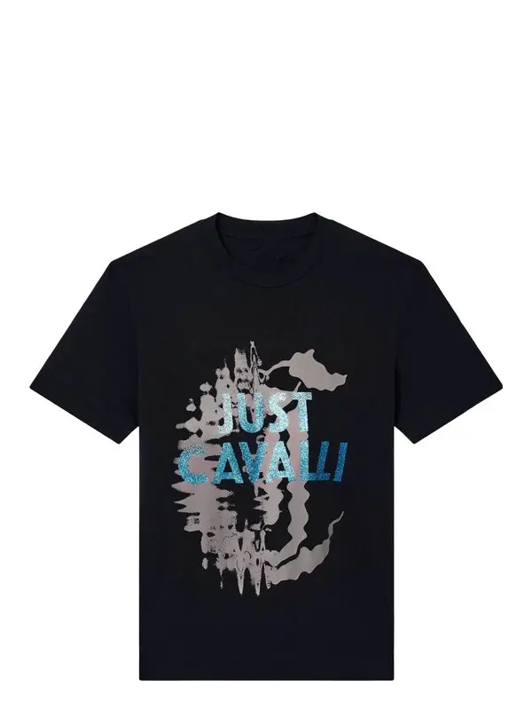 Just Cavalli Graphic Logo T-shirt - Black