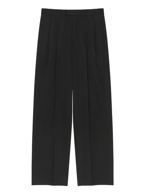 Givenchy Double Pleat Wool Trousers - Black