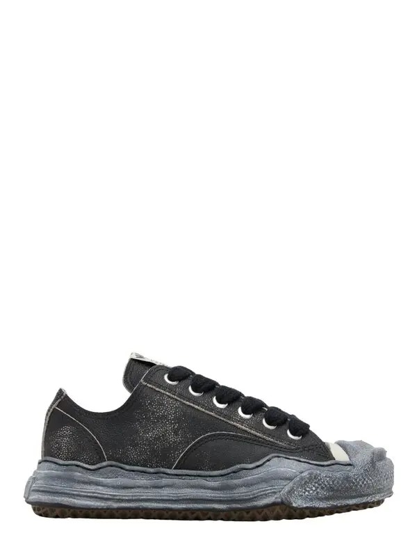 Mihara Yasuhiro Hank Og Low-top Lace-up Casual Sneakers - Black/black