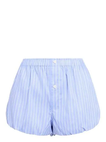 Acne Studios Pinstriped Cotton Boxer Shorts - Blue