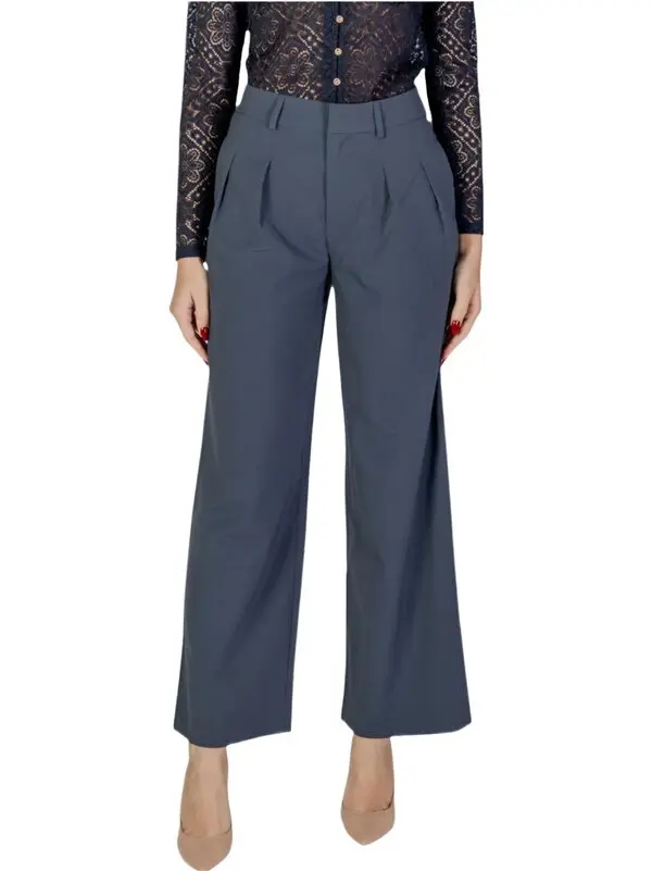 Calvin Klein Tailored Wide-leg Trousers With Pleated Details - Blue