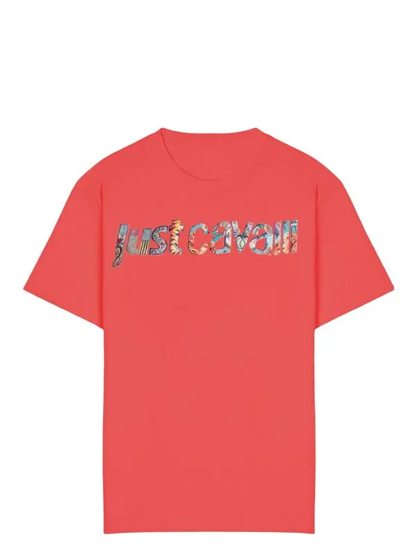 Just Cavalli Printed Logo T-shirt - Orange