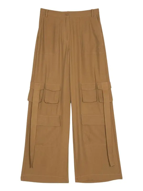 TWINSET Wide-leg Cargo Trousers - Brown
