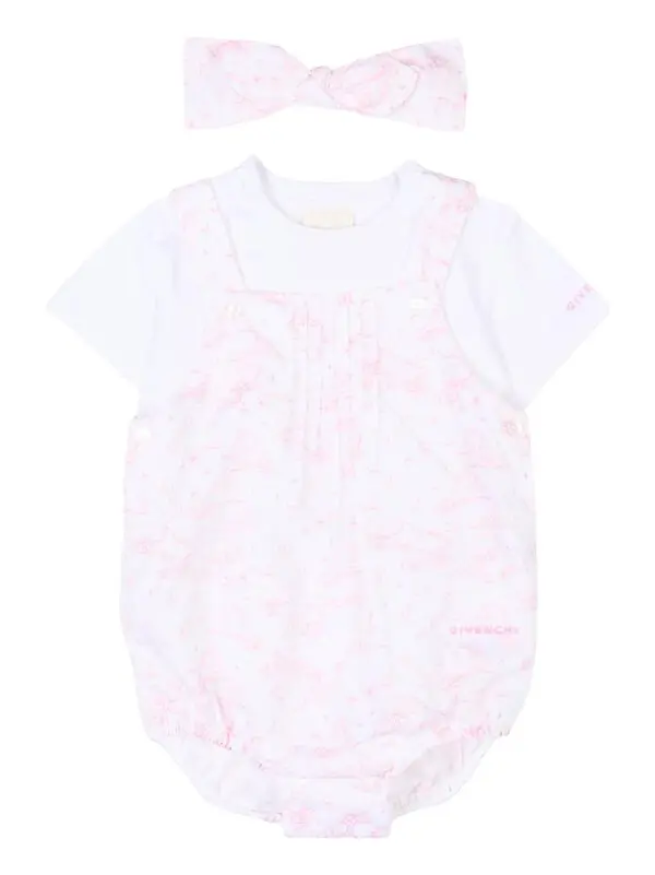 Givenchy Printed Overalls And T-shirt Set - White