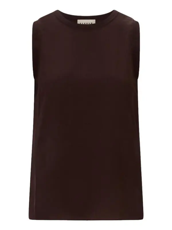P.a.r.o.s.h Crew Neck Sleeveless Vest - Black