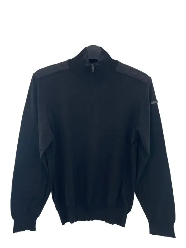 PAUL  SHARK Paul & Shark Quarter Zip Long Sleeve Sweater - Black