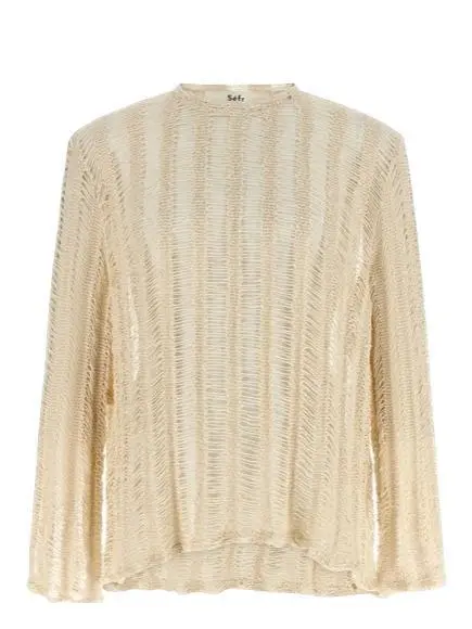 Séfr Long-sleeved Knitwear - White