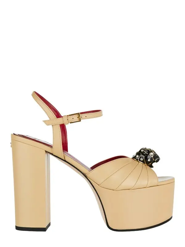 Valentino Garavani Embellishment Platform Sandals - Nude