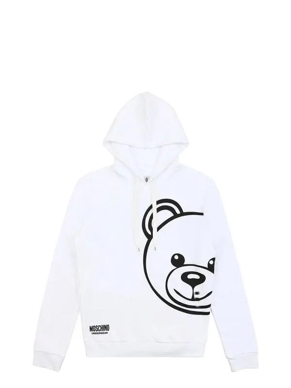 Moschino Teddy Bear Print Hoodie - White