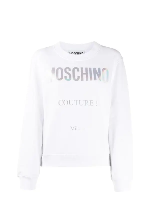 Moschino Printed Hoodie - White