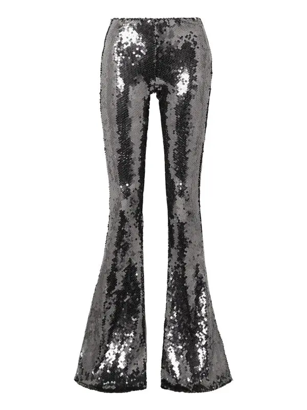 16Arlington Sequined Flared Bell-bottom Pants - Black