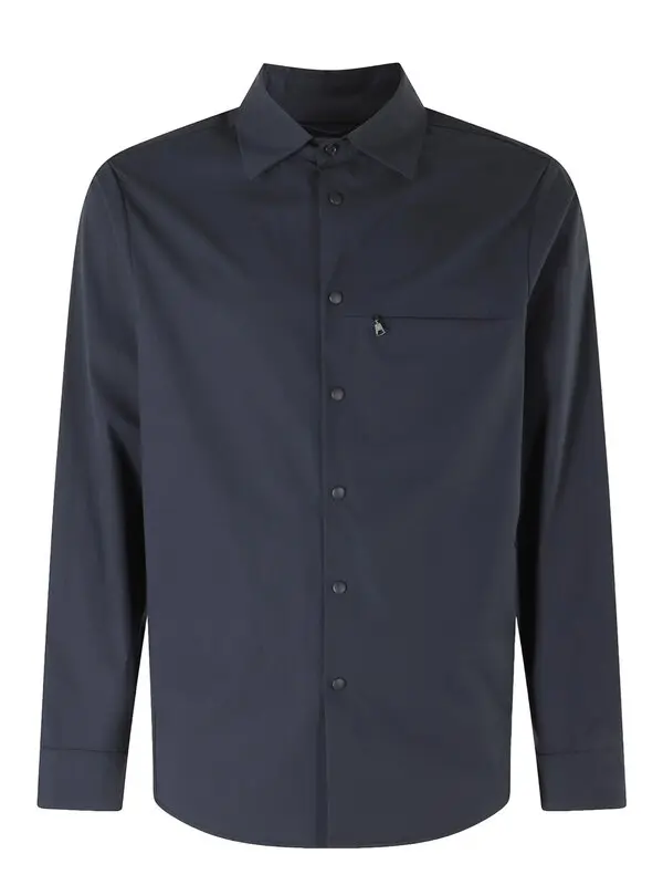Aspesi Peak Collar Long Sleeve Shirt - Black