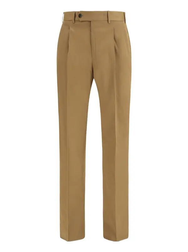 PT TORINO Pleated Tailored Trousers - Brown