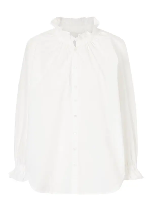 Citizens Of Humanity Loretta Ruched Poplin Shirt - White