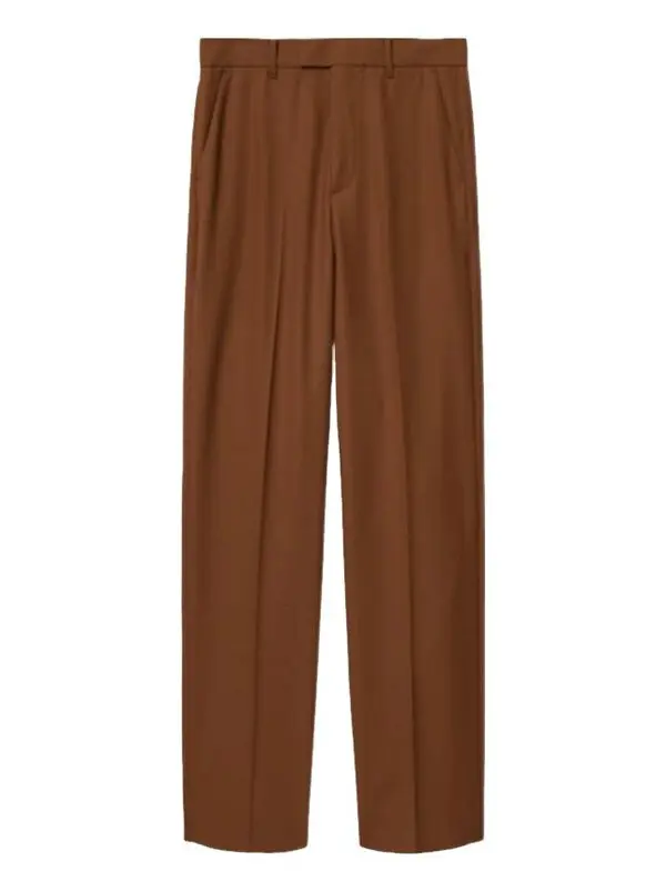 ALLSAINTS Tailored Pleated Casual Trousers - Cognac Brown