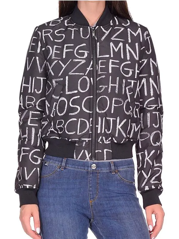 Moschino Print Bomber Jacket - Black