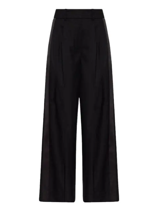 ALLSAINTS Noa Wide-leg Pleated Trousers - Black