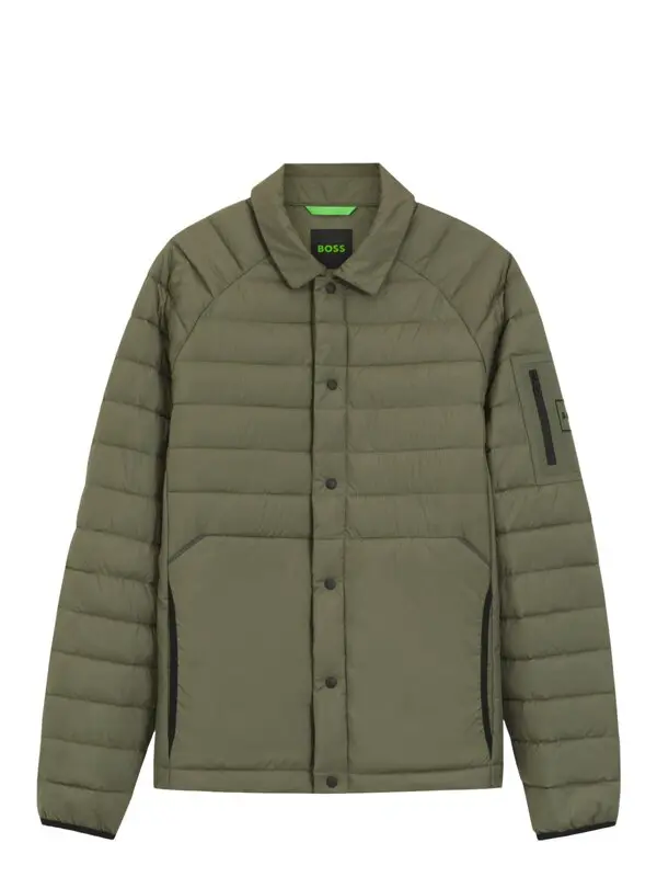 Hugo Boss Water-repellent Shirt Jacket - Green