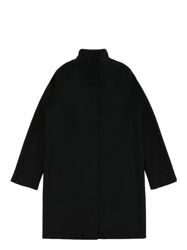 Max Mara Stand-up Collar Coat - Black