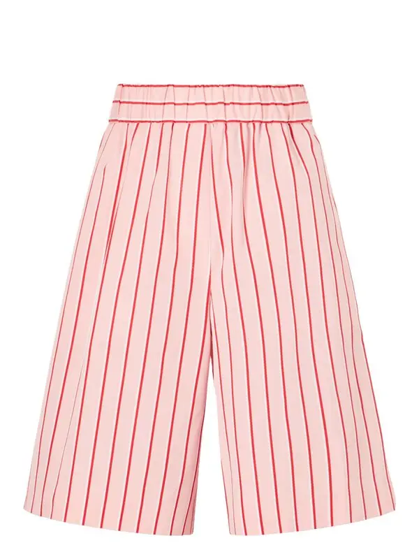 Dries Van Noten Pomy Bis Striped Cotton Shorts - Pink