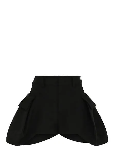 Sacai Double-face Silk Blend Shorts - Black