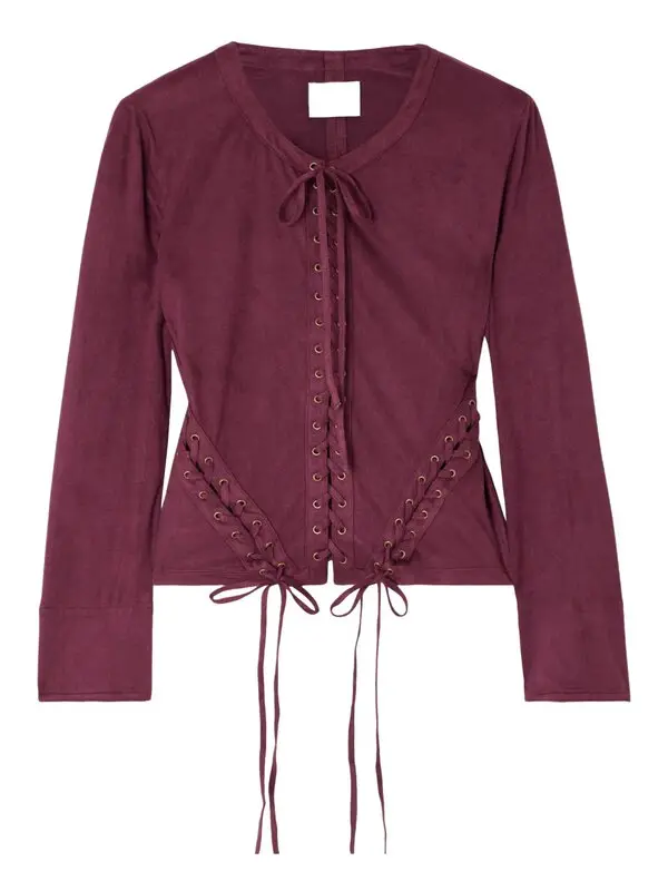Isabel Marant Étoile Seattle Tie-front Top - Wine Red