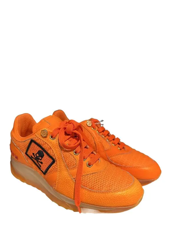 Philipp Plein Logo Lace-up Sneakers - Orange