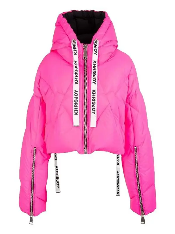 Khrisjoy Cropped Down Puffer Jacket - Pink