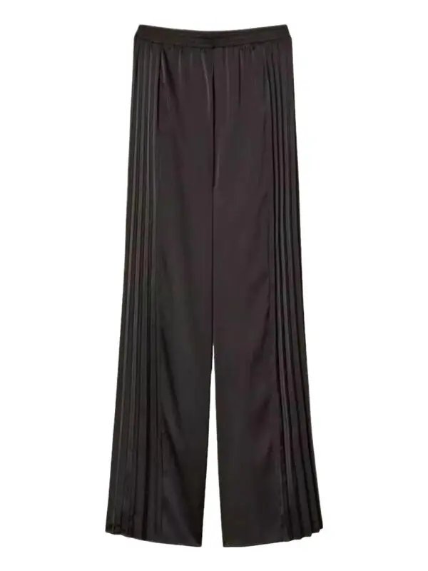TWINSET Pleated Wide Leg Trousers - Black