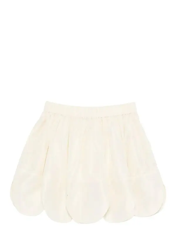 Simone Rocha Mini Skirt With Fan Lace Trim - Off White