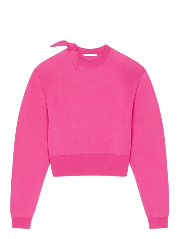 Givenchy Wool And Cotton Sweater With Bow Detail - Purple-red