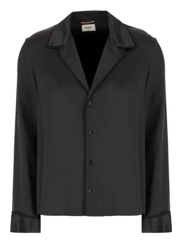 Saint Laurent V-neck Shirt - Black