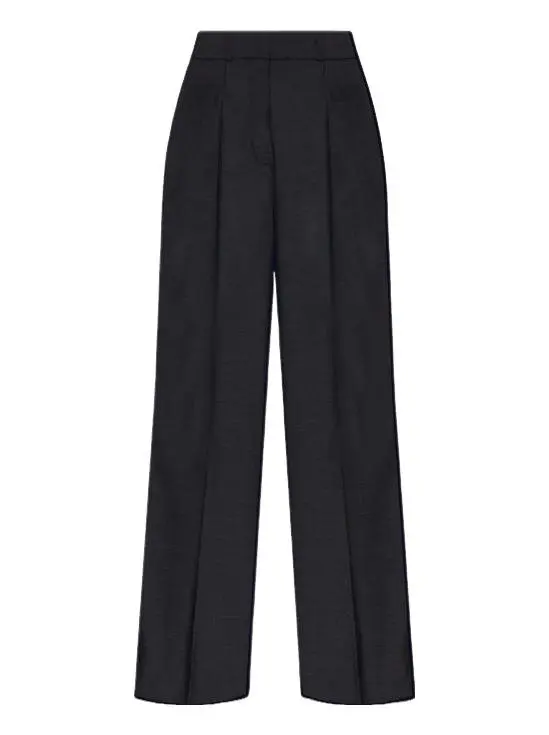 ENTIRE STUDIOS Pleated Wide Leg Trousers - Black