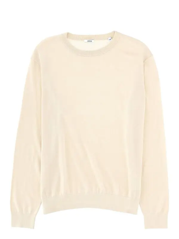 Aspesi Crew Neck Knitted Sweater - Nude