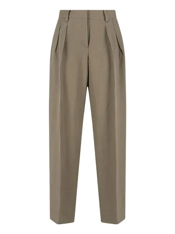 THE FRANKIE SHOP Daytona Pleated Mid-waist Trousers - Gray
