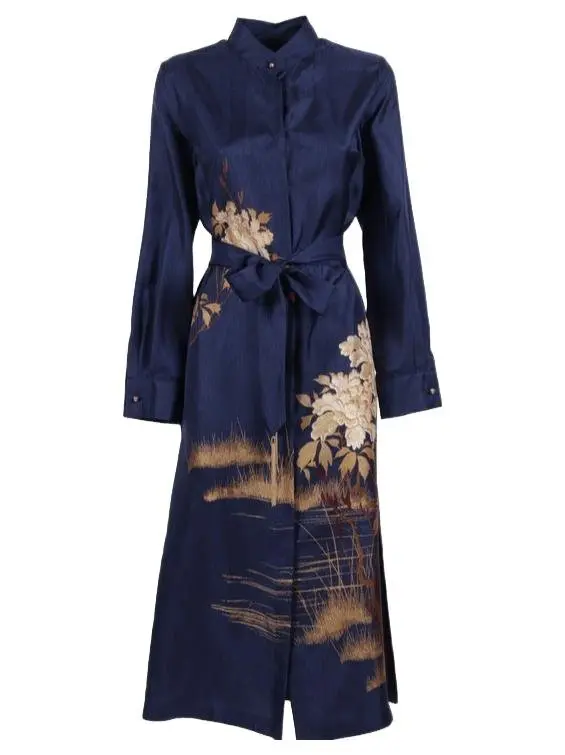 Max Mara Falange Floral Print Maxi Dress - Blue