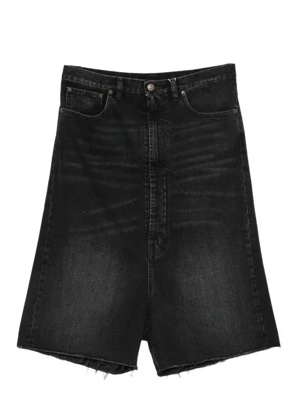 MAISON MARGIELA Raw Hem Denim Shorts - Mediumblack