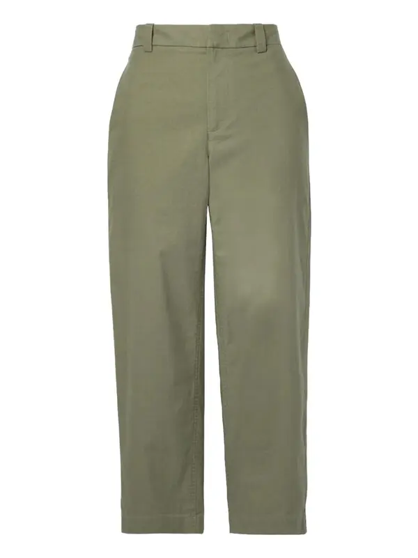 Vince Cotton Twill Trousers - Green