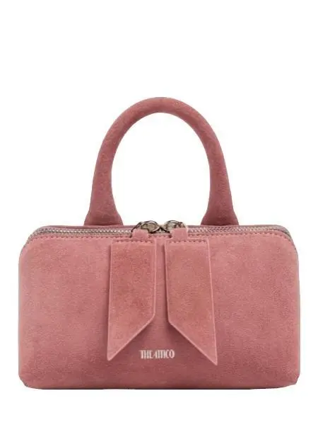 Attico Mini Friday Suede Top Handle Bag - Pink