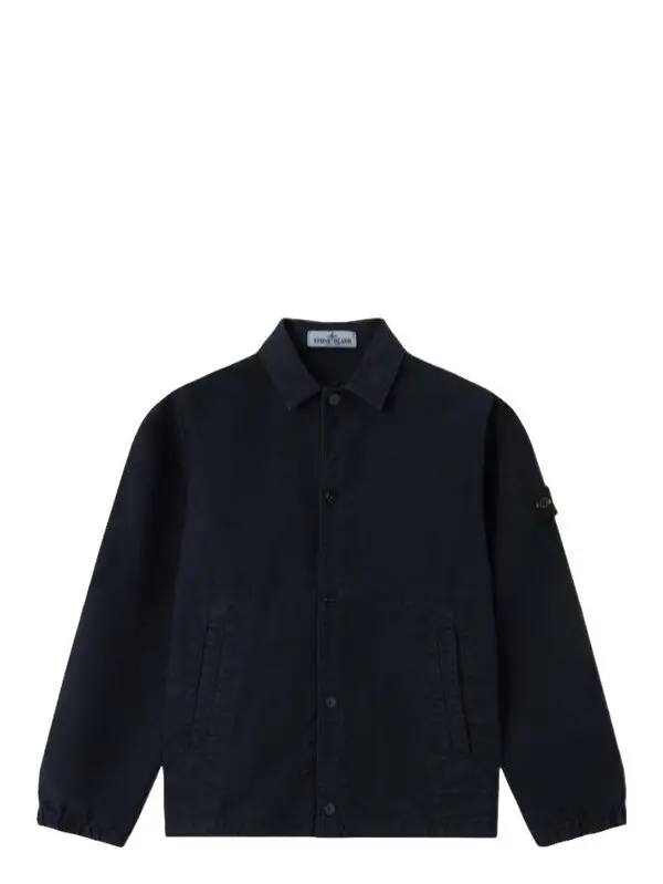 Stone Island Snap Fastening Coach Jacket - Navy Blue