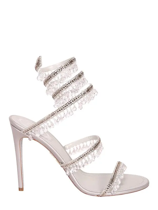 Rene Caovilla Crystal Embellished Spiral Sandals - No