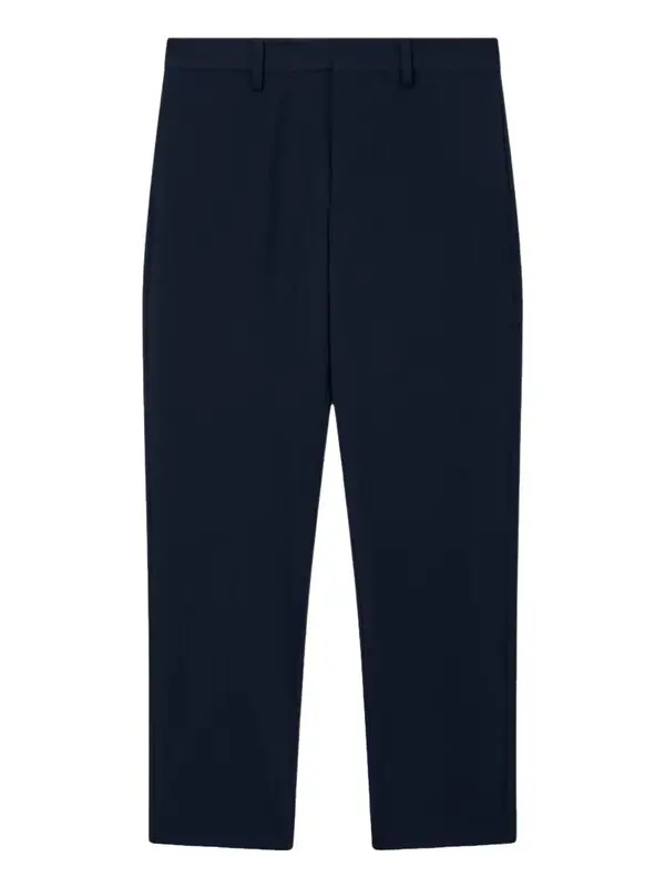 Emporio Armani Logo Plaque Tapered Trousers - Navy Blue