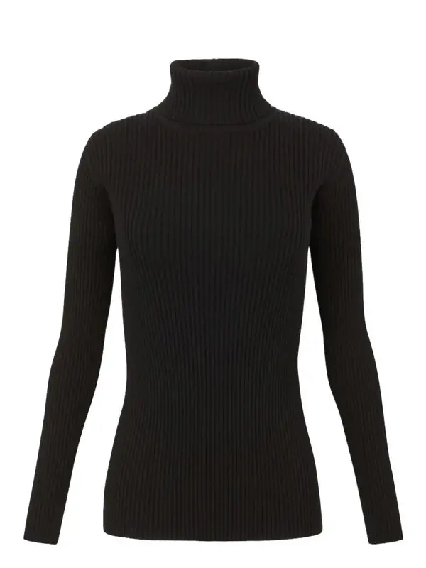 P.a.r.o.s.h Ribbed High-neck Pullover - Black