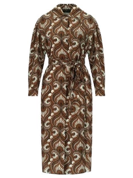 Max Mara Dolmen Patterned Midi Dress - No