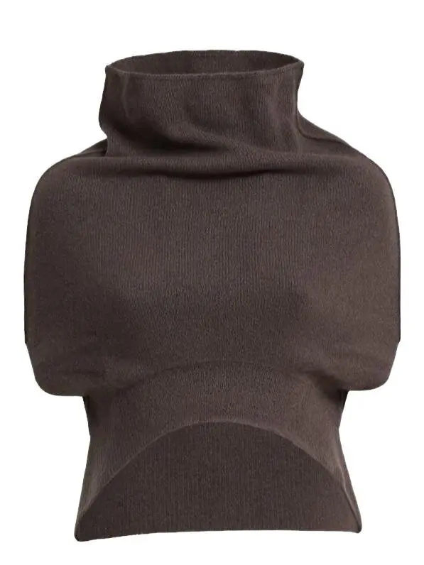 Rick Owens Boiled Cashmere Blend Knit Draped Top - Black