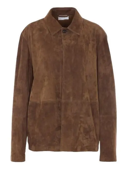 THE ROW Long-sleeve Leather Jacket - Brown
