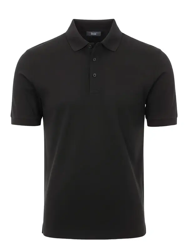 Herno Short-sleeved Polo Shirt - Black