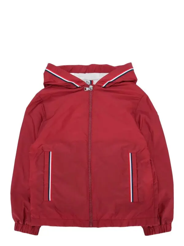 Moncler Granduc Hooded Zipped Windbreaker Jacket - Red