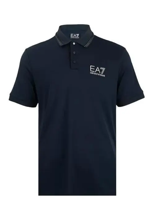 Emporio Armani Logo Short-sleeve Polo Shirt - Black