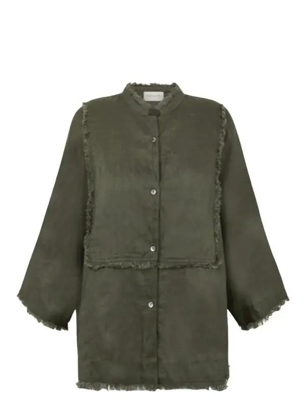 P.a.r.o.s.h Frayed Panel Top - Green